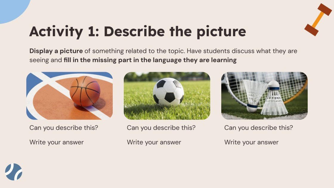 Sports and Leisure Activities - Spanish - 2nd Grade