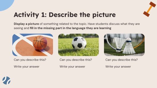 Sports and Leisure Activities - Spanish - 2nd Grade