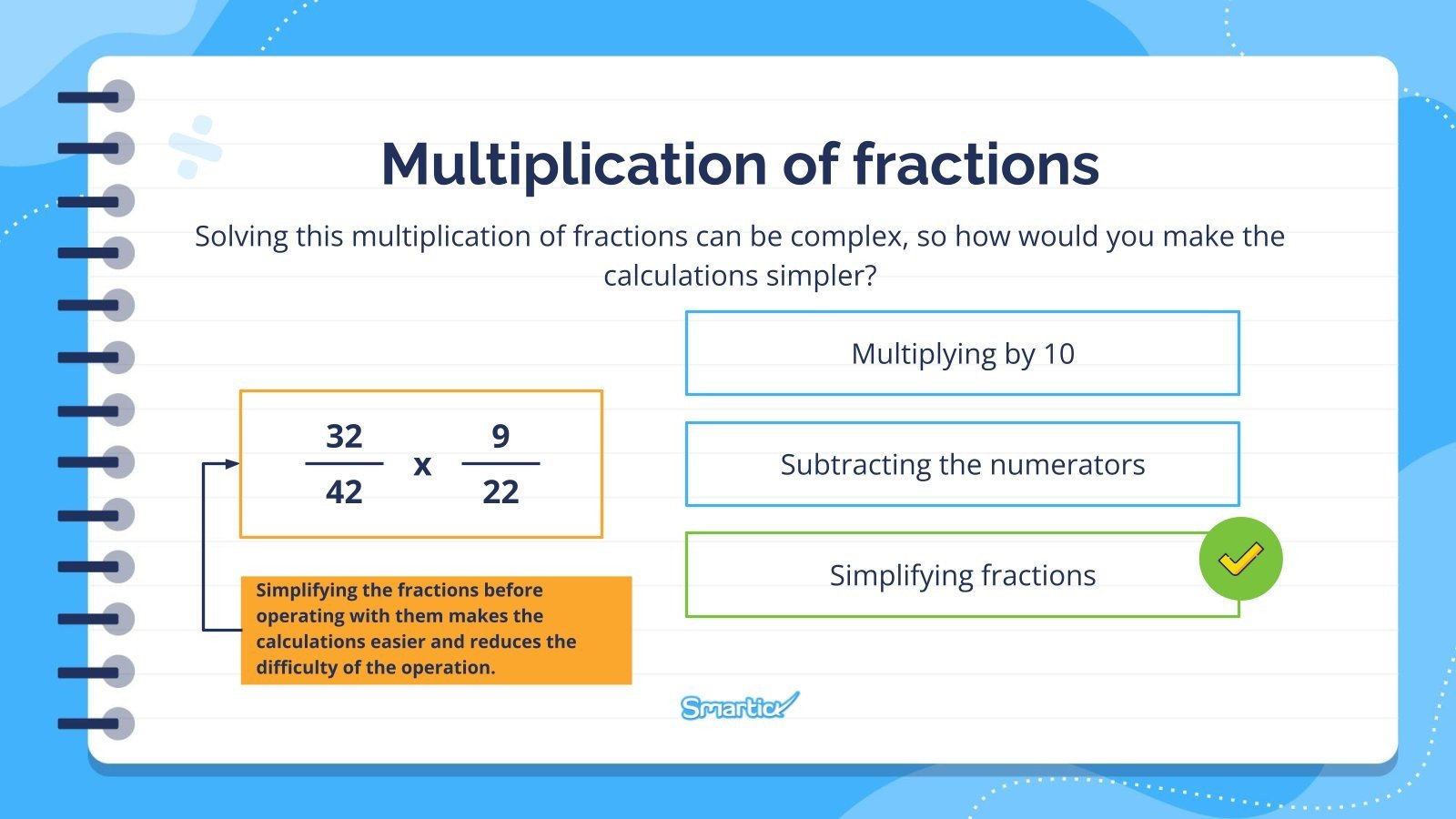 Multiplication of Fractions with Cross Simplification