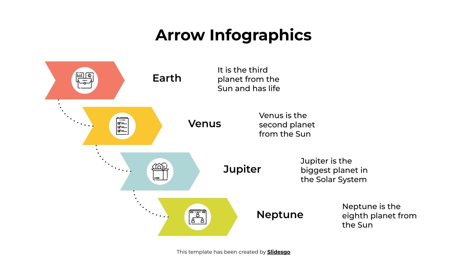 Modèle Infographies sur les flèches