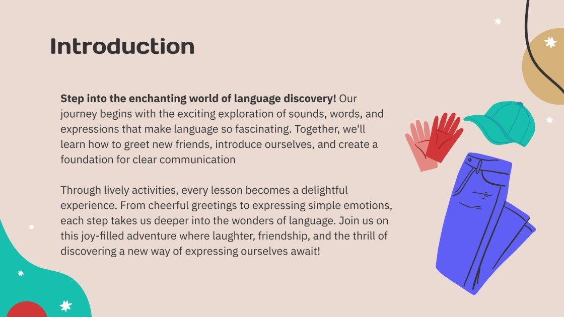 Clothing and Accessories Vocabulary - Spanish - 1st Grade