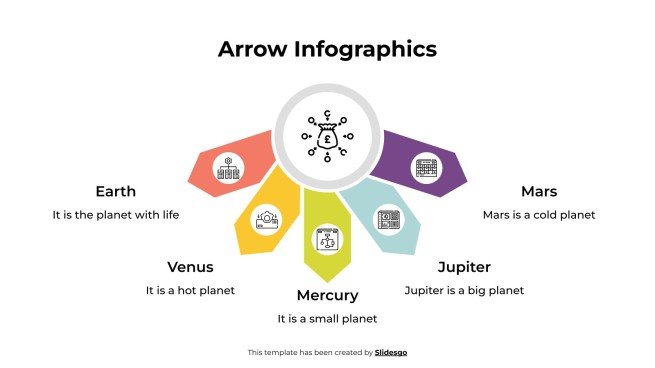 Modèle Infographies sur les flèches