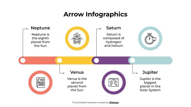 Modèle Infographies sur les flèches