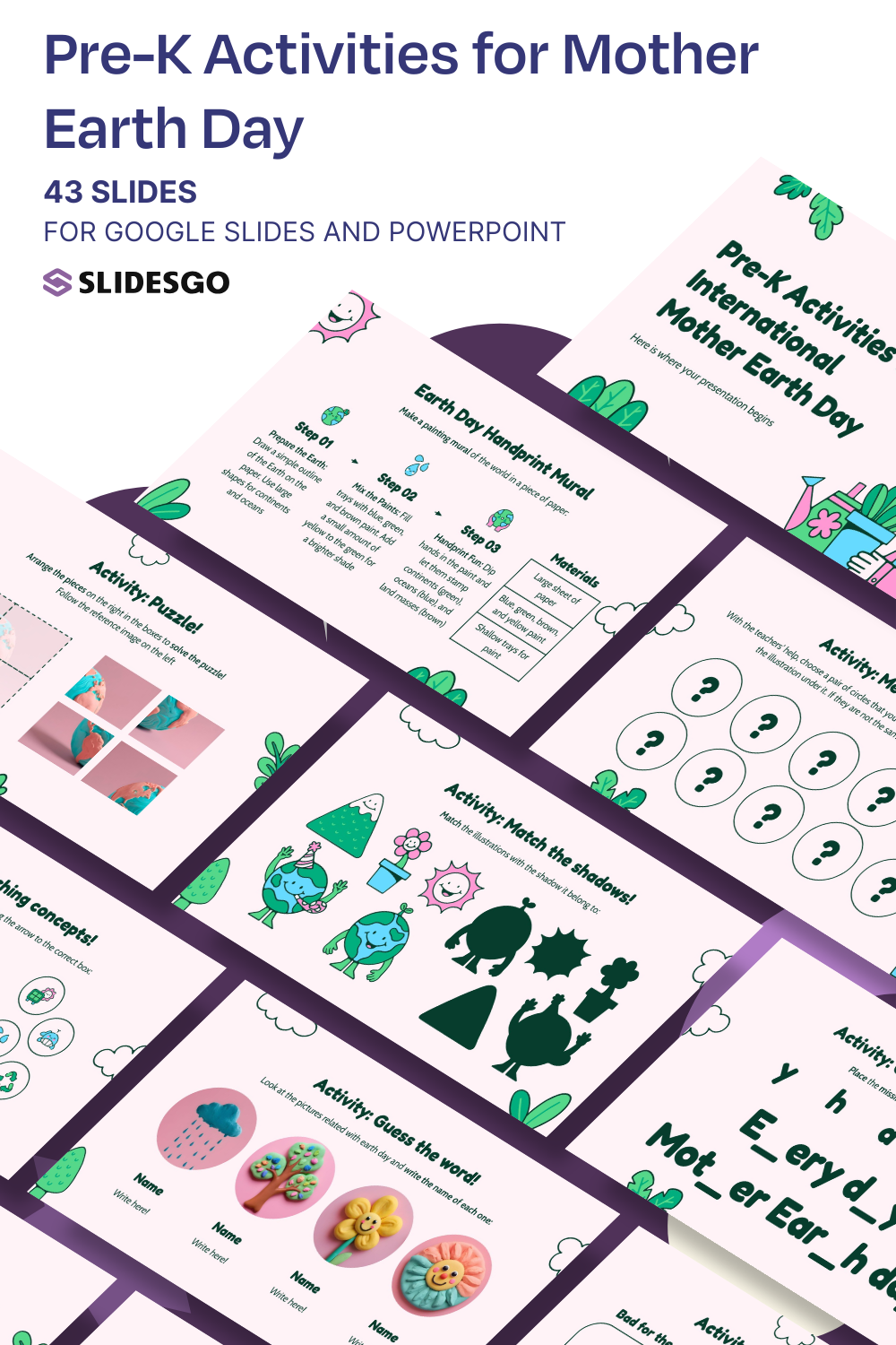 Pre-K Activities for International Mother Earth Day