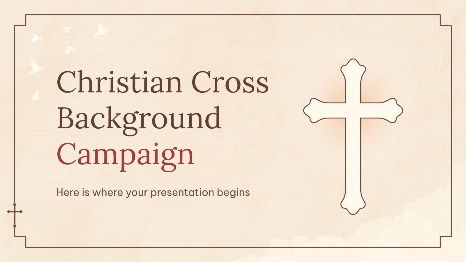 Christian Cross Background Campaign Presentation