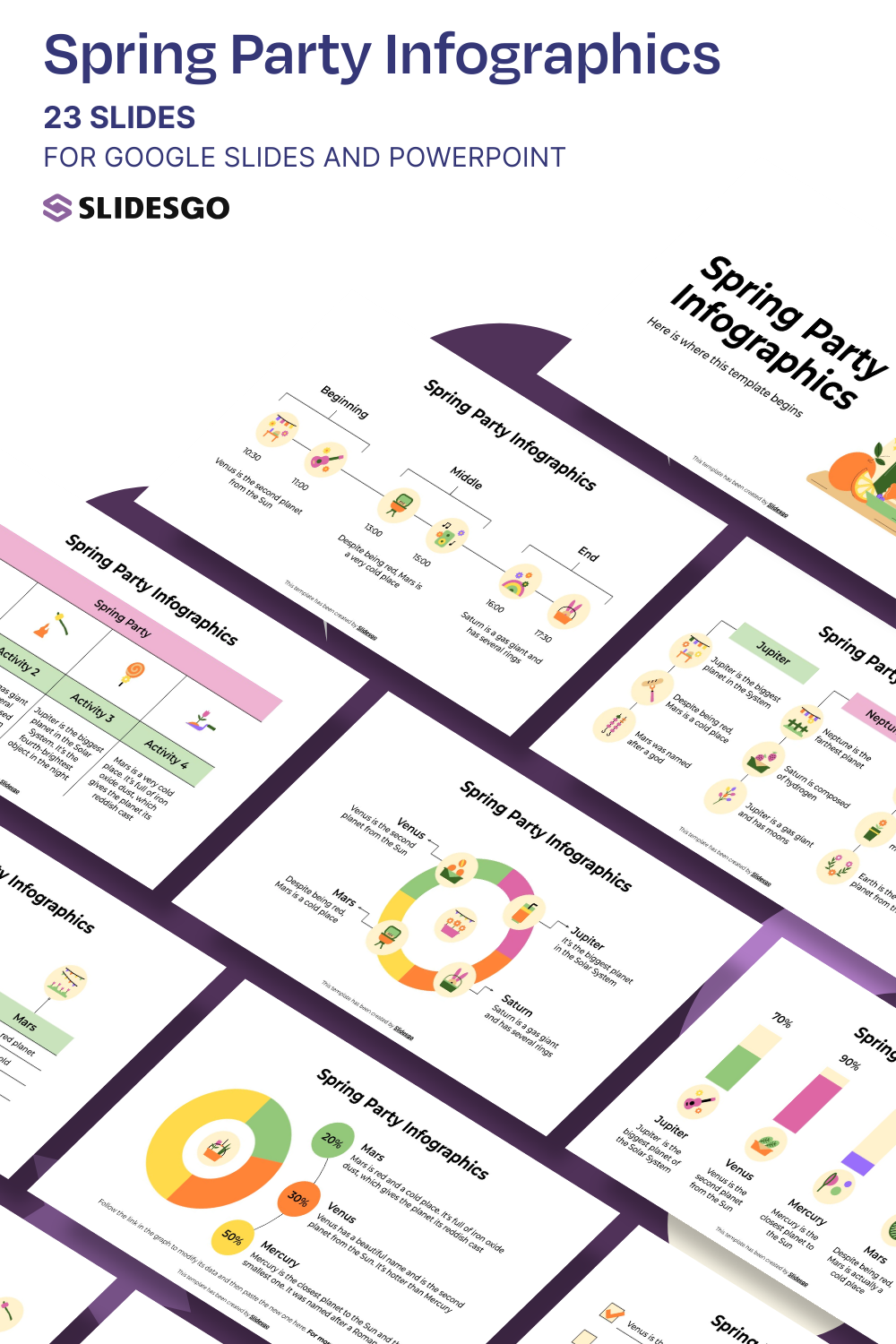 Spring Party Infographics Template