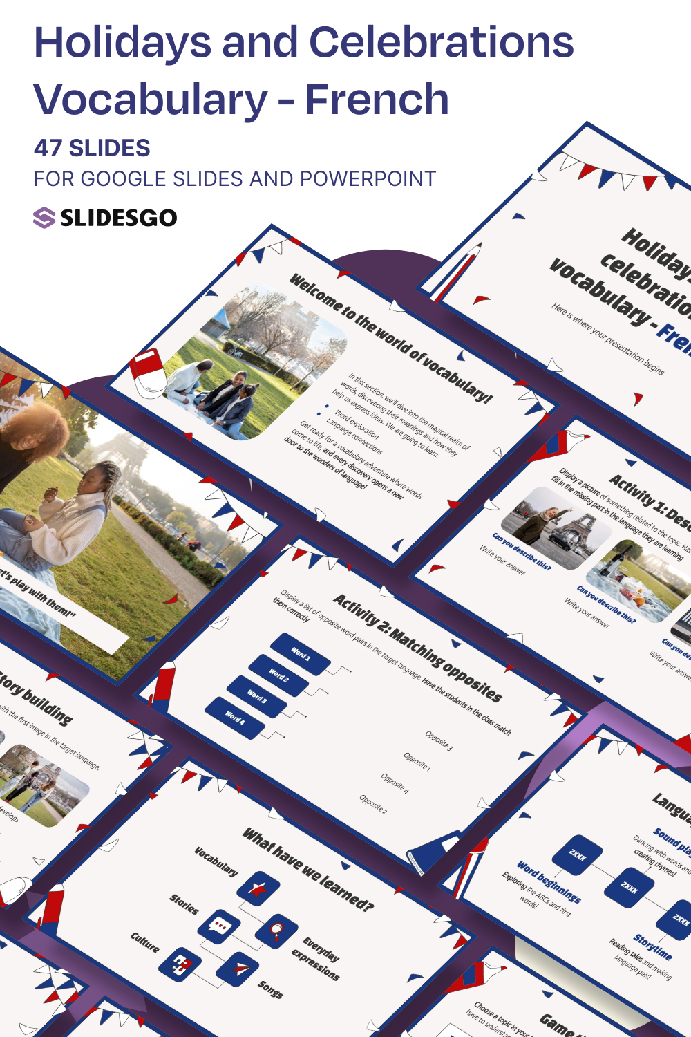 Holidays and Celebrations Vocabulary - French - 4th Grade