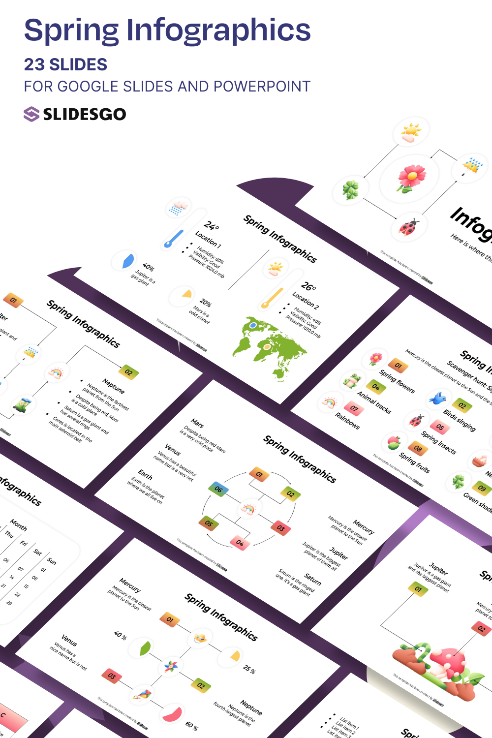 Spring Infographics Template
