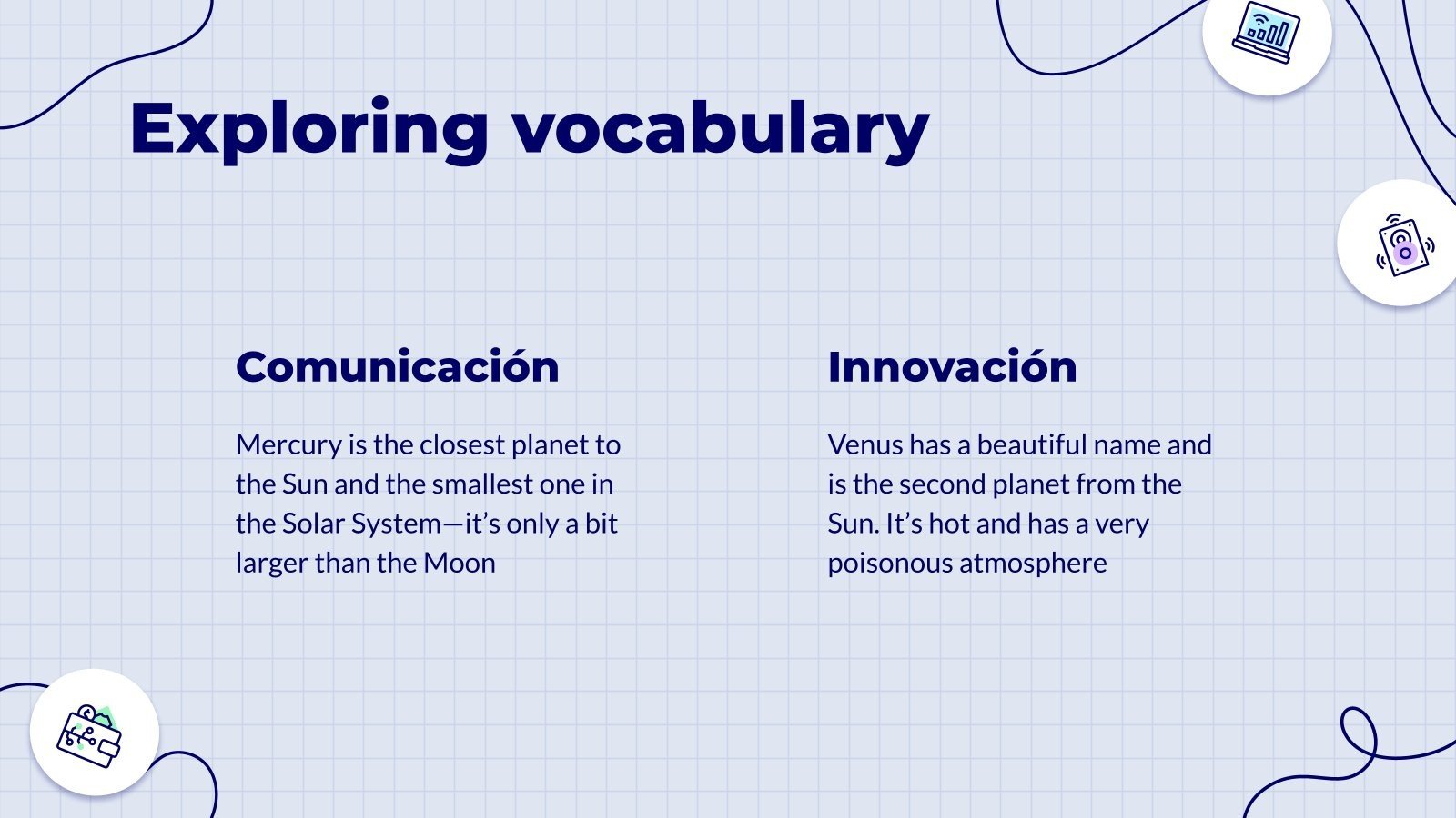 Media and Technology Vocabulary - Spanish - Presentation