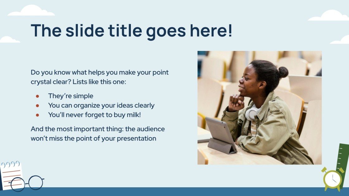 End of School Year Break Template for College Presentation