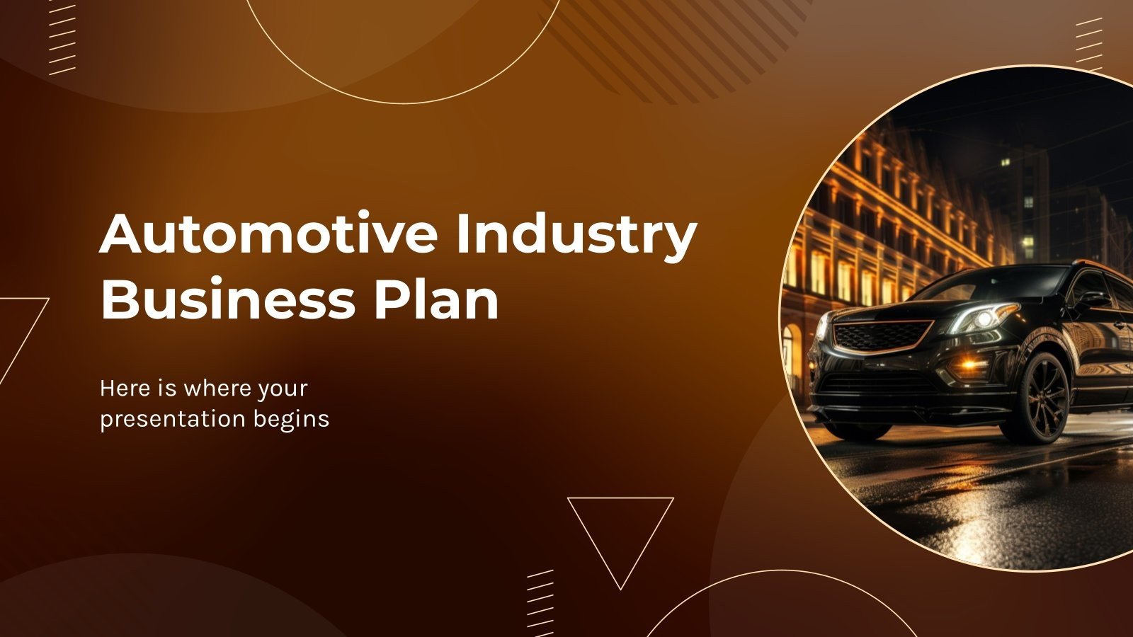 Automotive Industry Business Plan Presentation