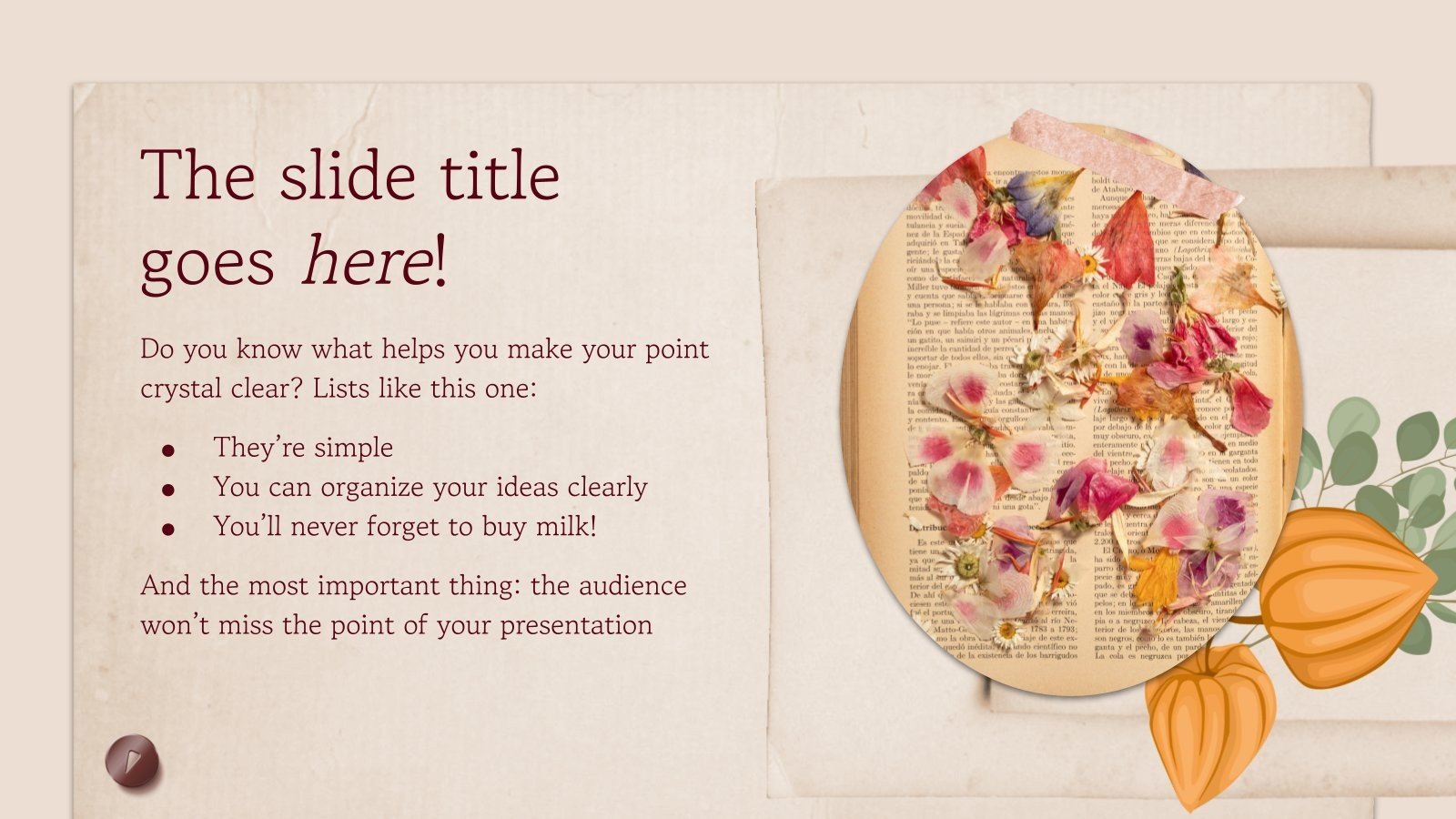 Beige Cottagecore Scrapbook Theme | Google Slides & PPT