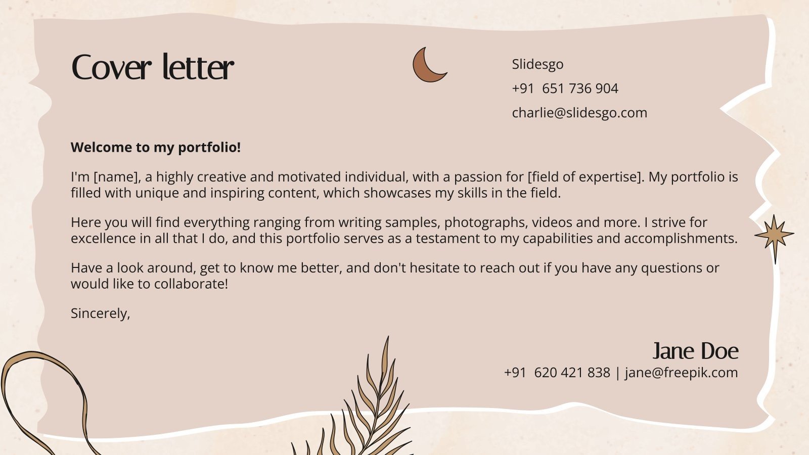 Old Paper Texture Portfolio Presentation