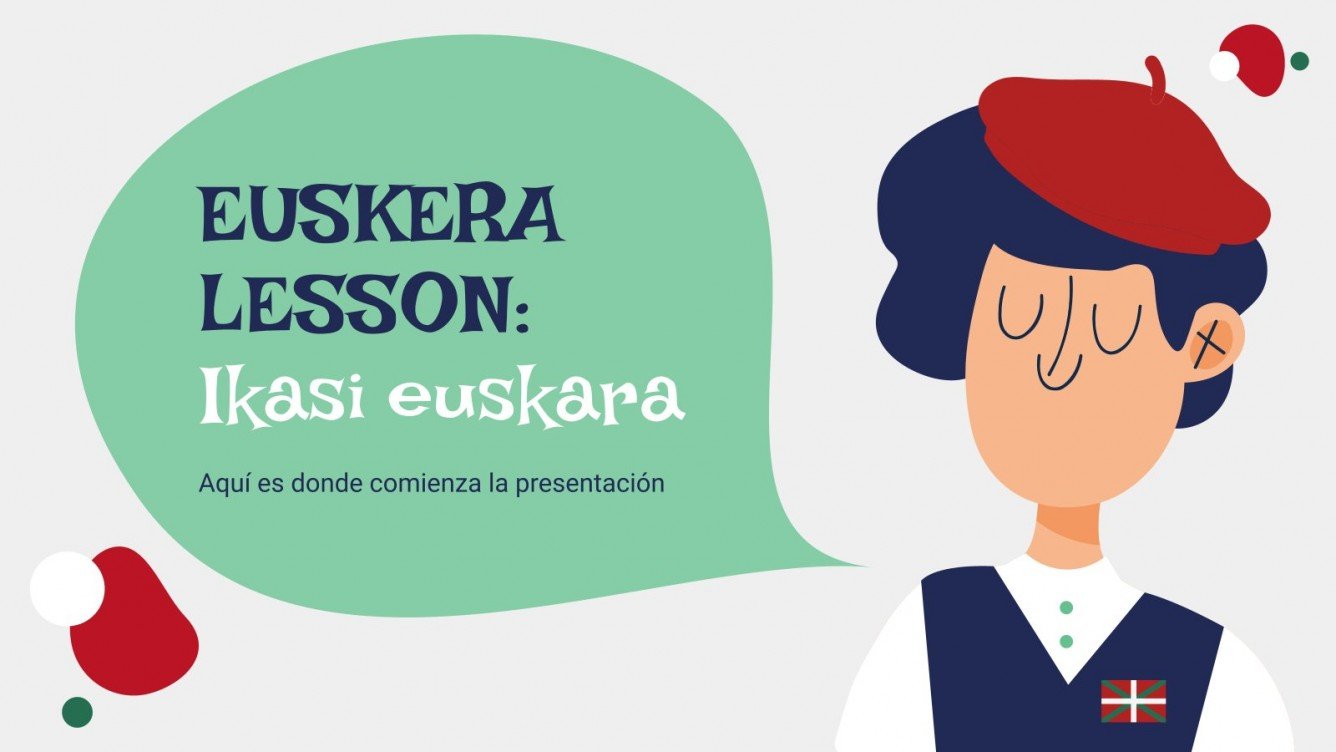 Euskera Lesson: Ikasi Euskara | Google Slides and PowerPoint