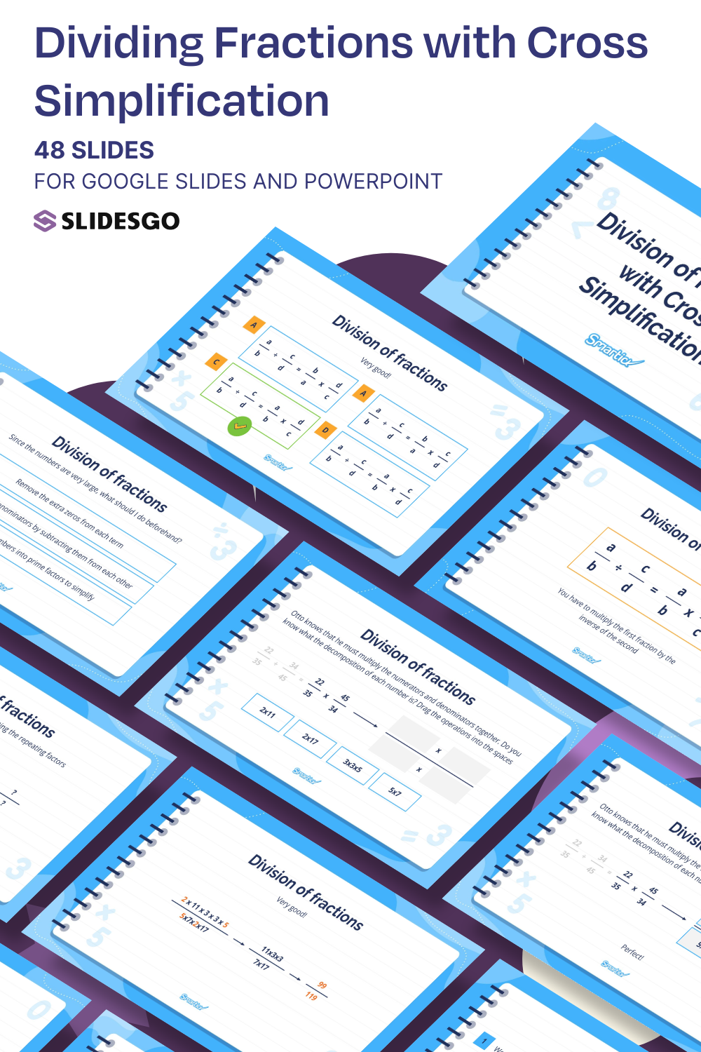 Dividing Fractions with Cross Simplification Presentation