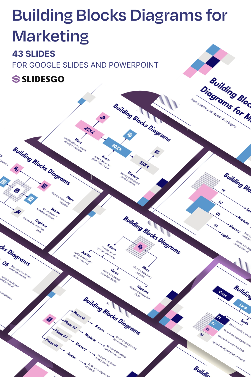 Building Blocks Diagrams for Marketing Presentation