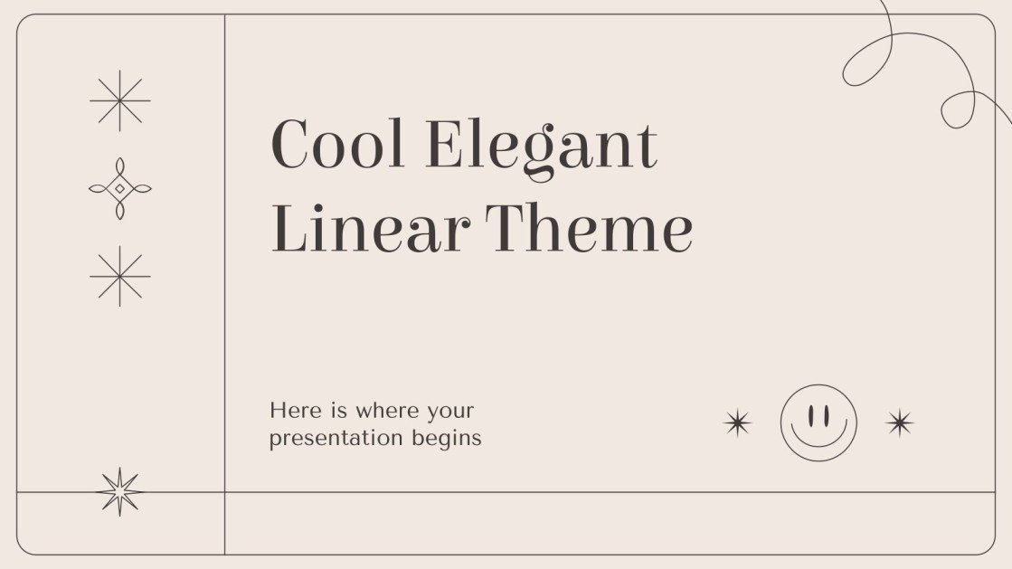 Cool Elegant Linear Theme | Google Slides & PPT