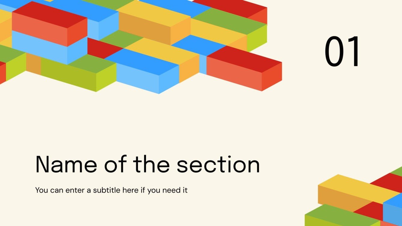 Building Blocks Pattern for Marketing Presentation