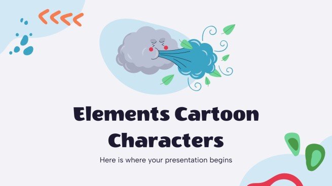 Personagens de desenho animado dos elementos