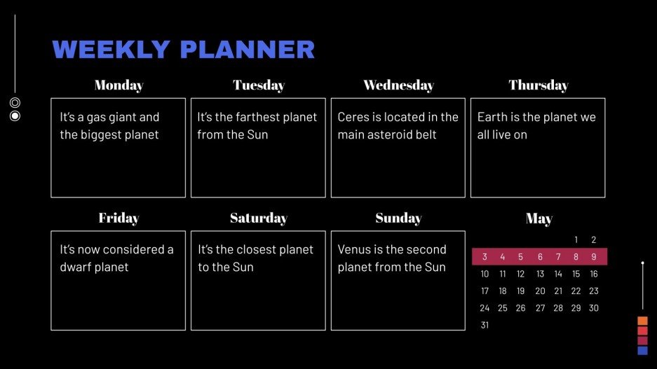 Warm Waves Style Planner for College | Google Slides & PPT