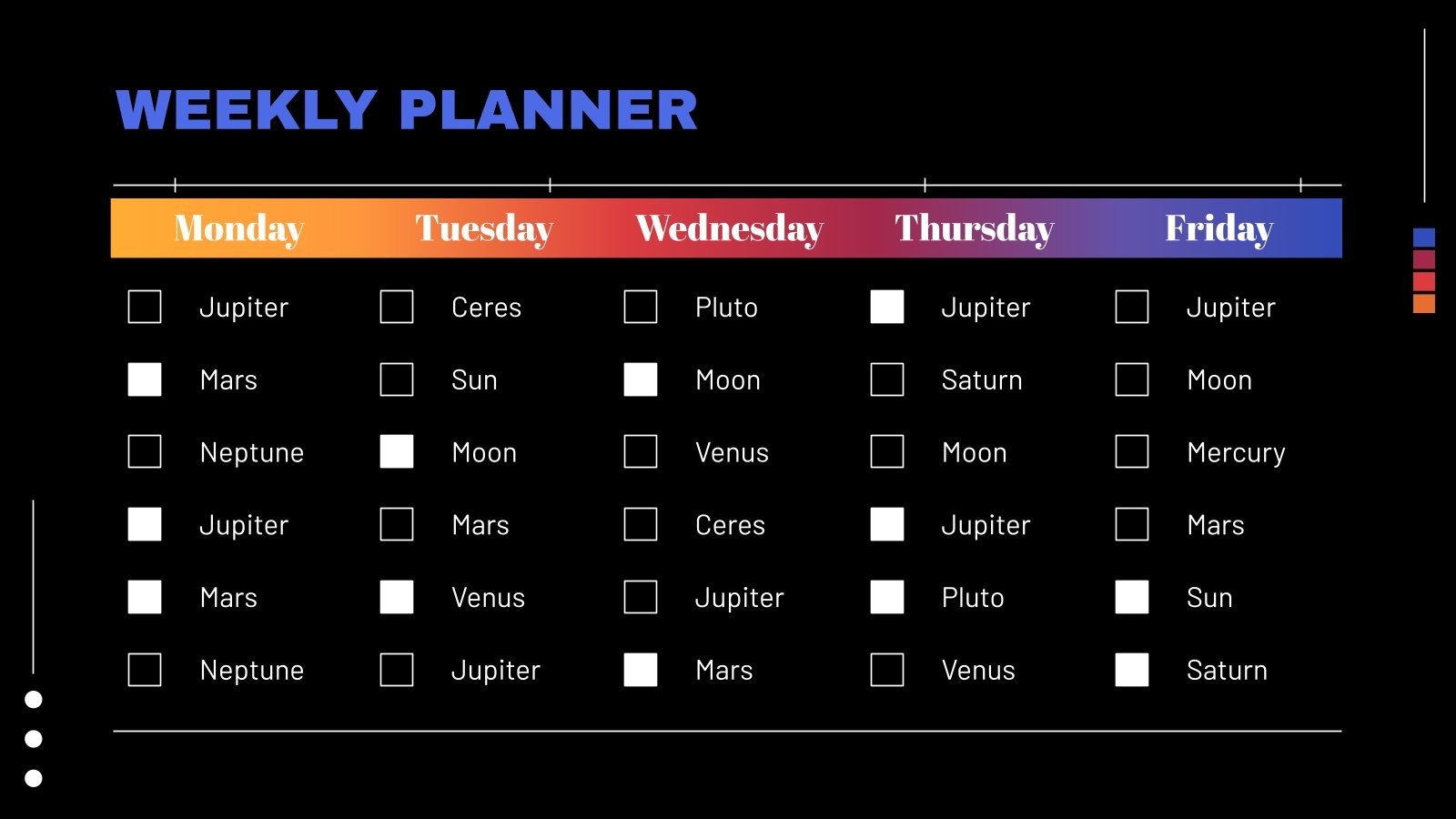 Warm Waves Style Planner for College | Google Slides & PPT