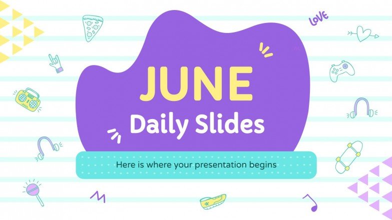 June Daily Slides | Google Slides and PowerPoint theme