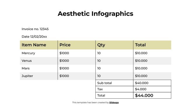 Aesthetic Infographics Template