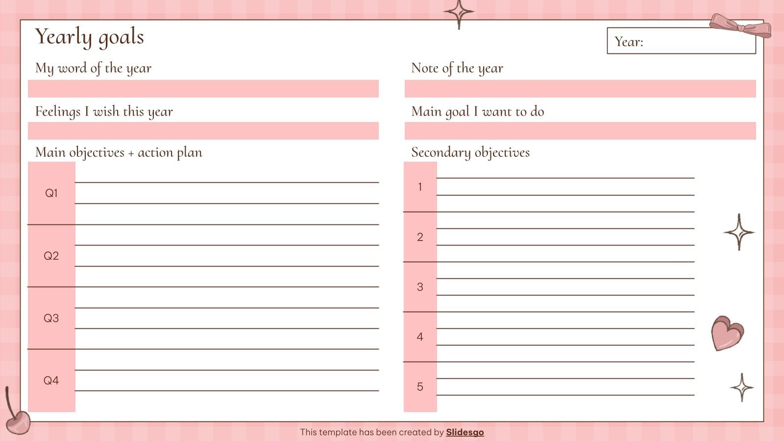 Coquette Aesthetic Personal Organizer Presentation