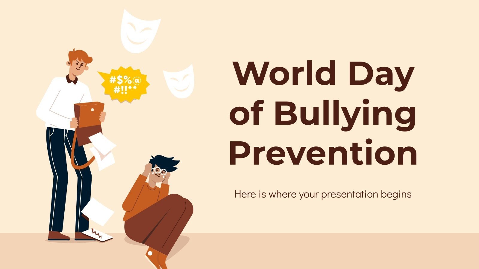 Kostenlose Google Slides und PPT-Vorlagen zum Thema Mobbing