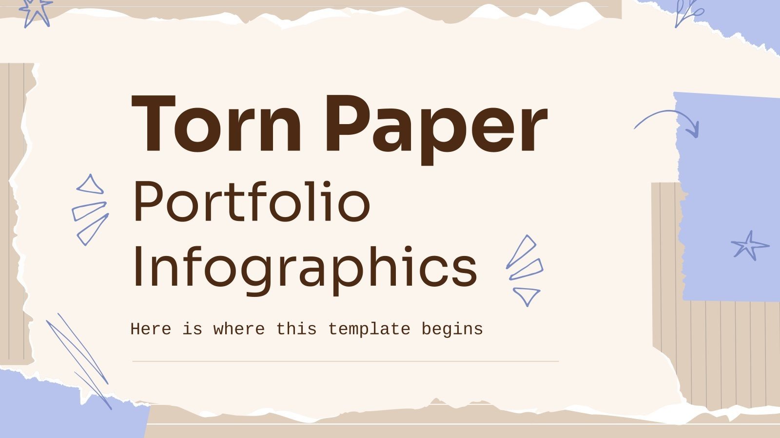 Zerrissene Papiermappe Infografiken Vorlage