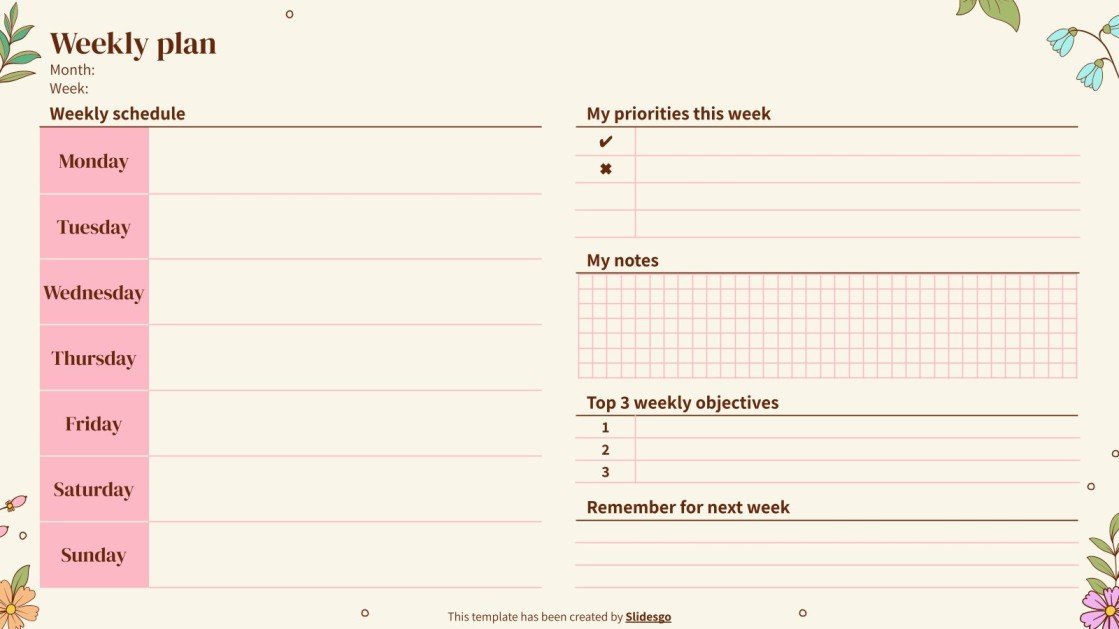 Coquette Aesthetic Planner Presentation