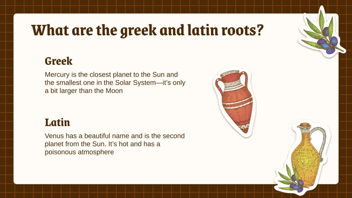 Grammar Subject for Elementary: Greek and Latin Roots