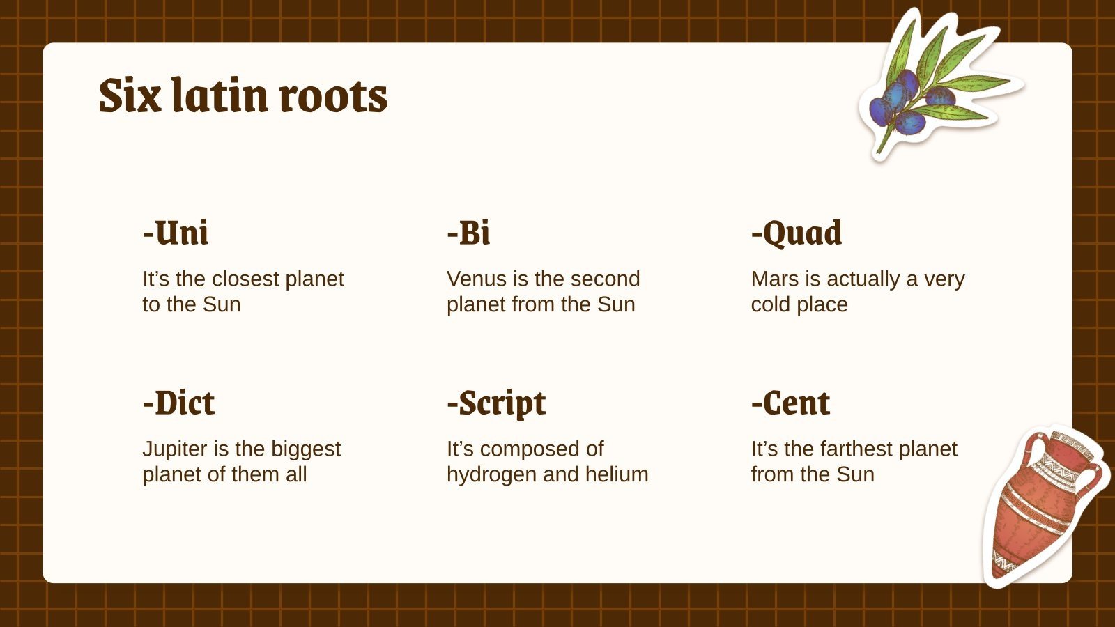 Grammar Subject for Elementary: Greek and Latin Roots