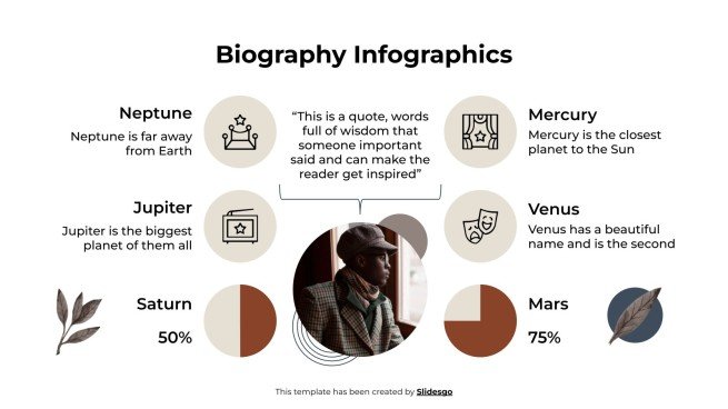 Biography Infographics Template