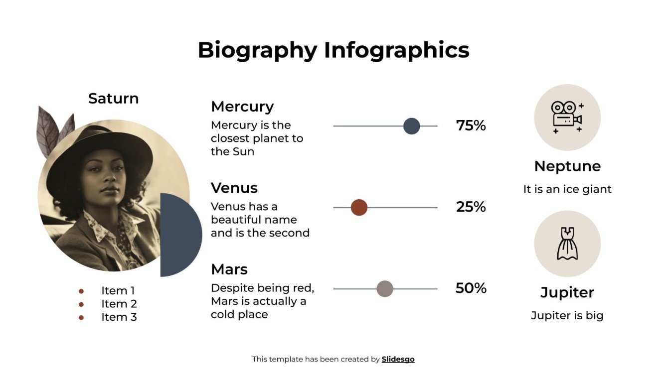 Biography Infographics Template