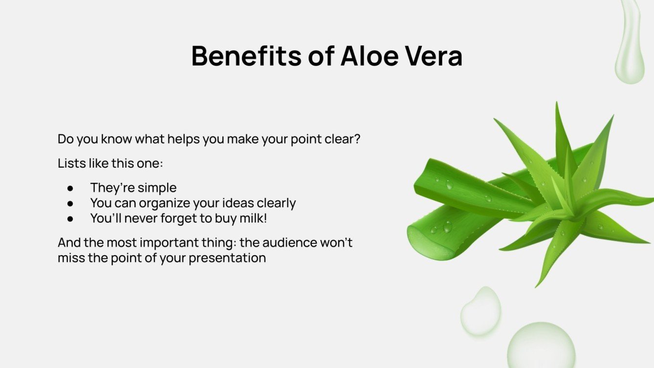 Benefits and Uses of Aloe Vera in Skin Care Presentation