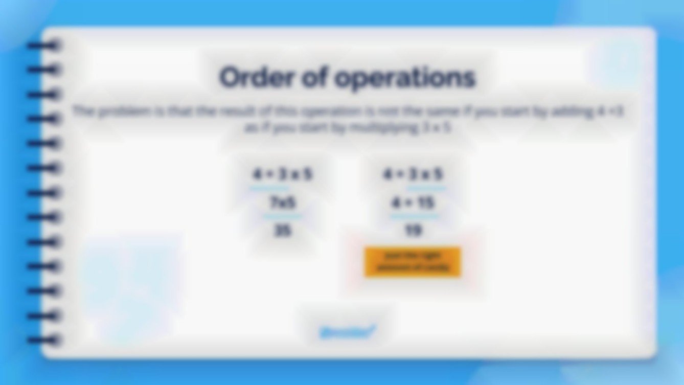 Operations and Algebraic Thinking: Order of Operations