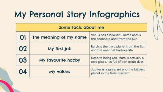 My Personal Story Infographics Template