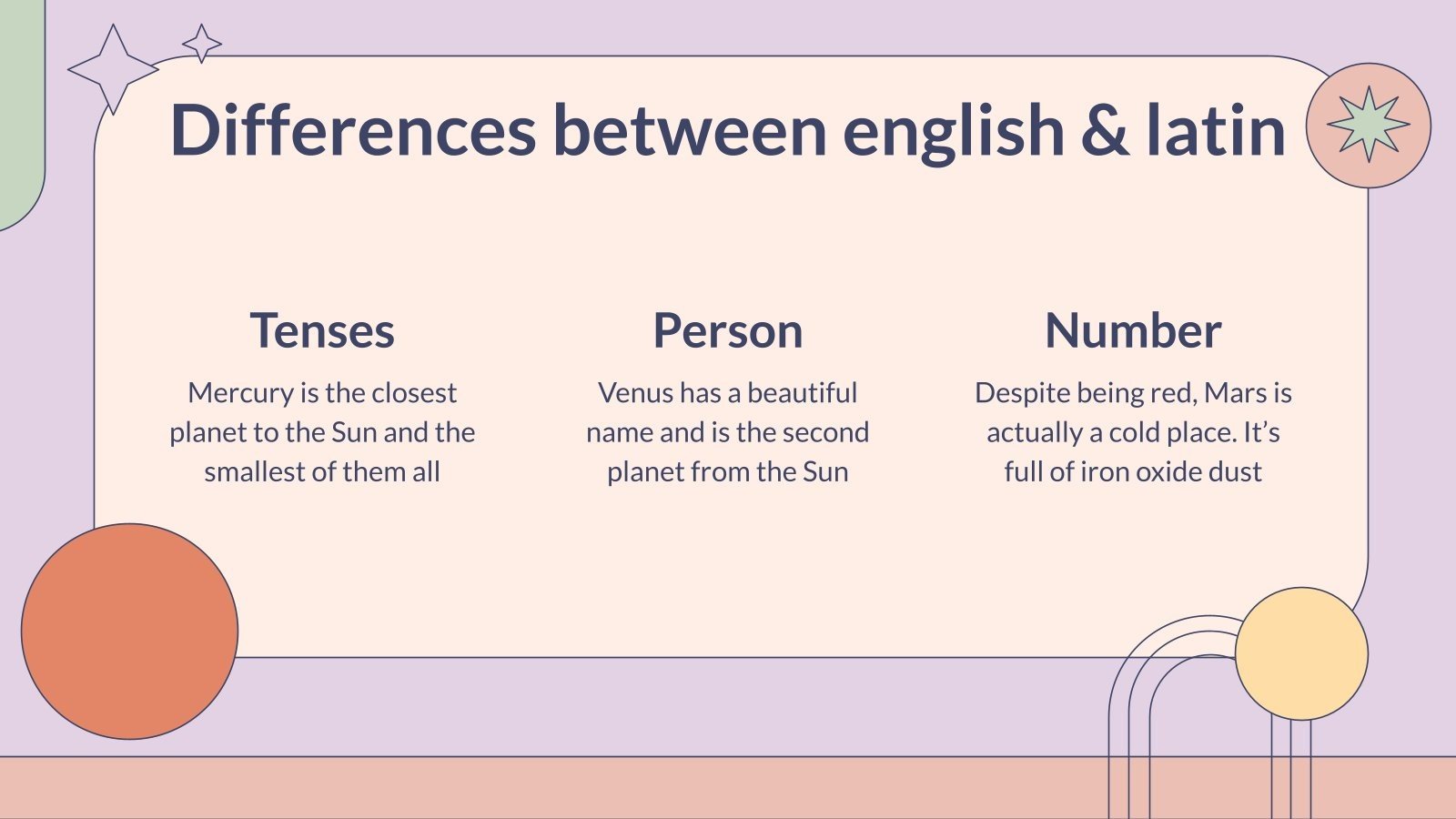 Lengua y literatura para secundaria: verbos del latín