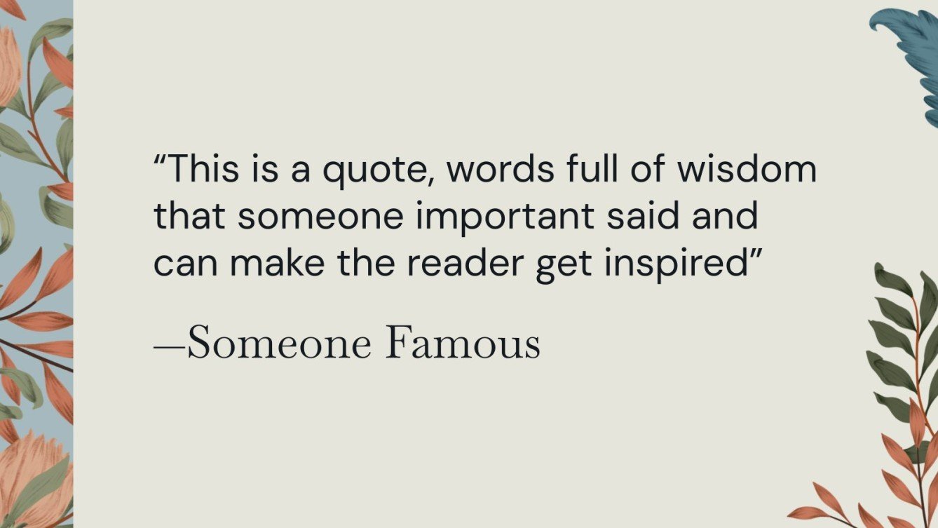Words of Wisdom | Google Slides & PowerPoint