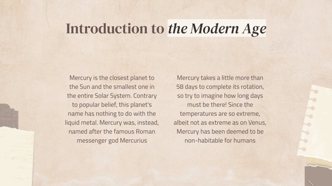 Social Studies Subject for High School: Modern Age