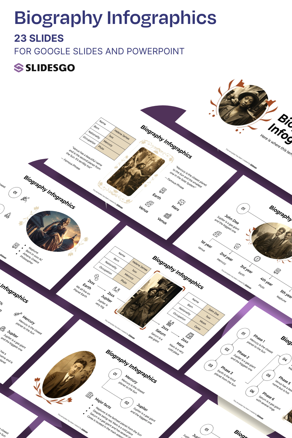 Biography Infographics Template