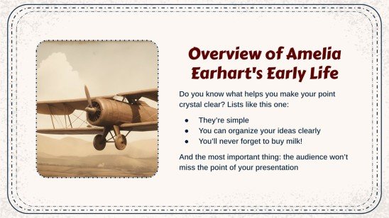 Die Geschichte von Amelia Earhart Präsentation