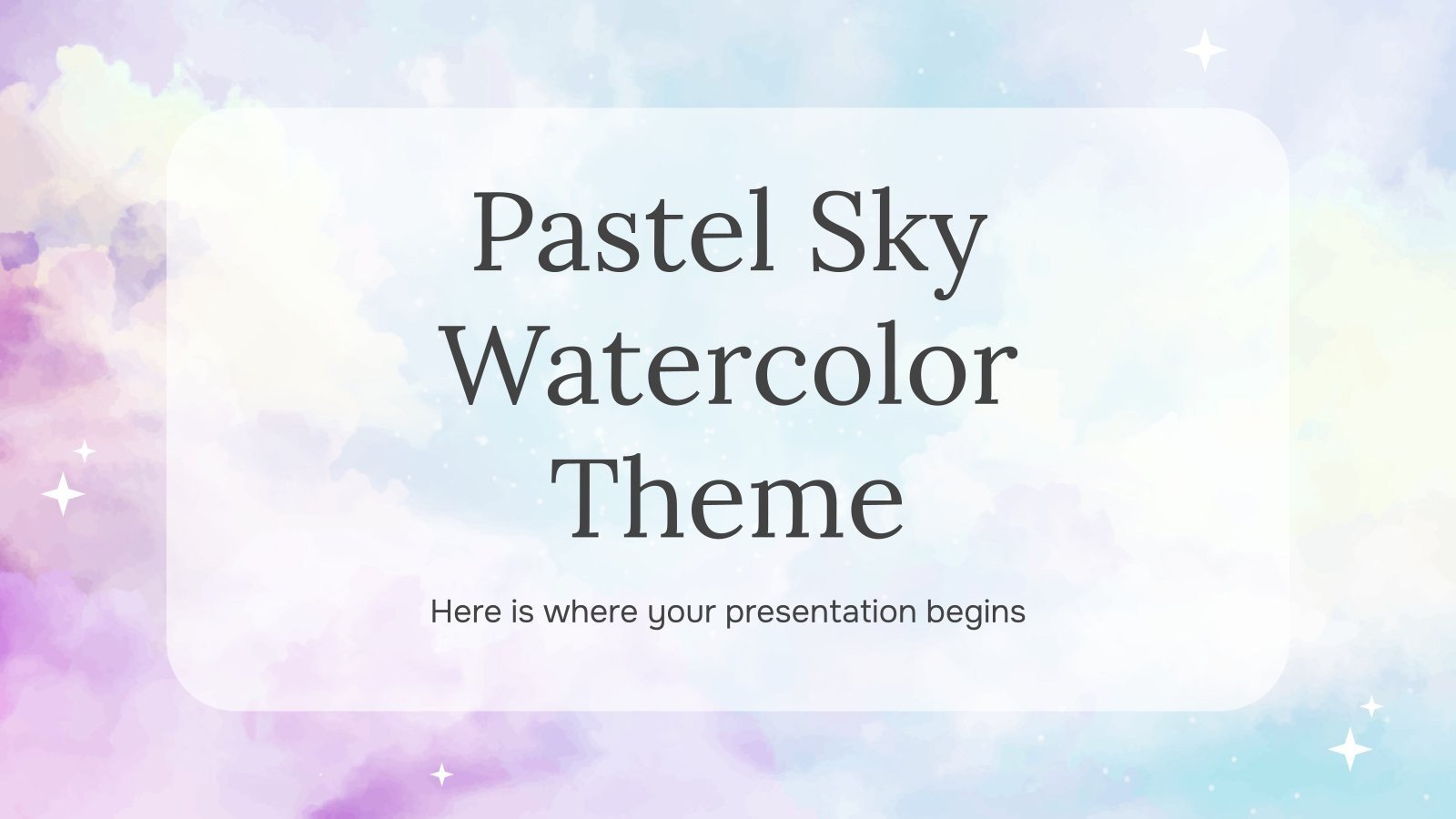 Pastel Sky Watercolor Theme Presentation