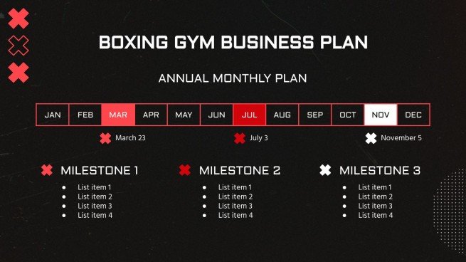 Boxing Gym Business Plan Infographics Template