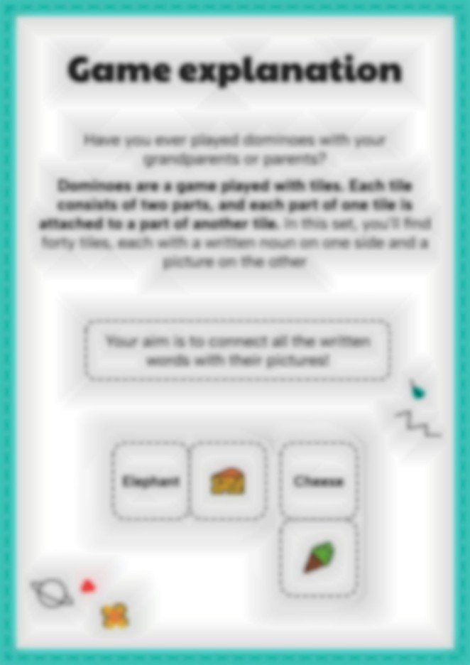 Word Dominoes: Beginning Reading and Reading Comprehension