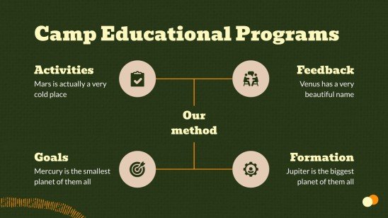 Camp Educational Programs Infographics Template
