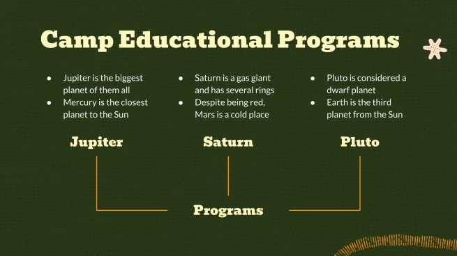 Camp Educational Programs Infographics Template
