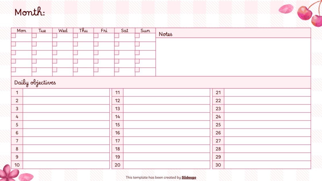 Coquette Aesthetic Planner Presentation