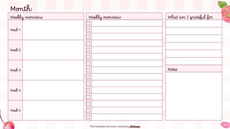 Coquette Aesthetic Planner Presentation